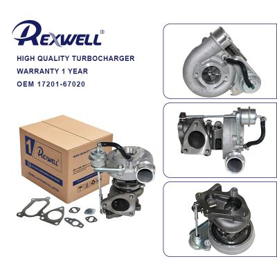 China 17201-67020 17201-67010 Engine Turbocharger for Toyota Land Cruiser 4-Runer 1KZ-T for sale