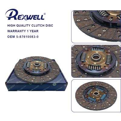 China 5-87610083-0 8-98080661-0 8-97257124-0 REXWELL Clutch Disc 250mm for Isuzu Trooper NKR D-max TFR TFS 4JB1T 4HK1 4JH1 for sale