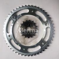 China 1045 Steel Heattreatment Endurance Motorcycle Sprockets kits Black and Silver Color for sale