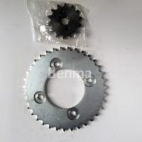 China 1045 Steel Heattreatment Endurance Motorcycle Sprockets kits Black and Silver Color for sale