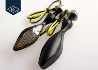 China 2 PCS Universal Aftermarket Motorcycle Lights LED Metal Amber Black Blinkers for sale
