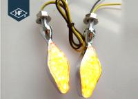 China 2 PCS Universal Aftermarket Motorcycle Lights LED Metal Amber Black Blinkers for sale