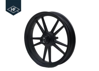 China 14 Inch Motorcycle Wheel Parts Black Front Rear Scooter Aluminum Alloy Parts for sale