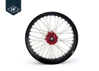 China 18 Inch CNC Aluminium Aftermarket Motorcycle Wheels ,  Black Motorcycle Rims With Hub for sale