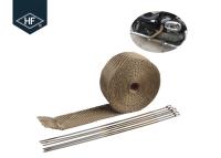 China Honda / Suzuki Auto / Motorcycle Exhaust Slip On Mufflers With Basalt Fiber Titanium Wraps for sale