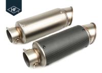 China Motocross universal motorcycle muffler 51 - 61mm Carbon Fiber Exhaust Pipes for sale