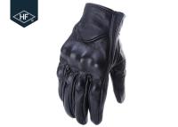 China Black Leather Aftermarket Motorcycle Accessories Full Finger Motorcycle Golves for sale