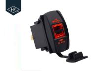 China Double USB Socket Motorcycle Cell Phone Charger Corrosion Resistant With LED Light for sale