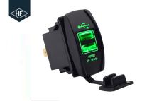 China Double USB Socket Motorcycle Cell Phone Charger Corrosion Resistant With LED Light for sale