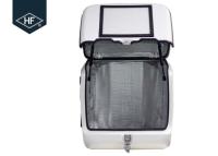 China Fiberglass Reinforced Plastic Motorbike Pizza Delivery Box With Three Advertising LED Plate for sale