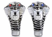 China Silver Car Modified Parts Snake Head LED Gear Shift Knob for sale