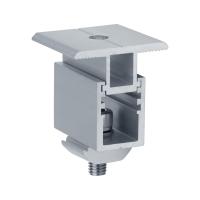 China PV Solar Panel Rail Clamps Aluminum solar panel fixing clip Silver for sale