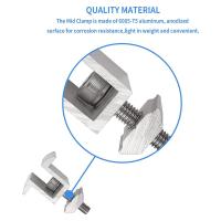 China Modern Solar Panel Mid Clamp Clip Silver Solar Panel Fixtures for sale