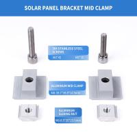 China PV Solar Panel Mid Clamp 3.0mm To 4.5mm Silver Solar Panel Fasteners for sale