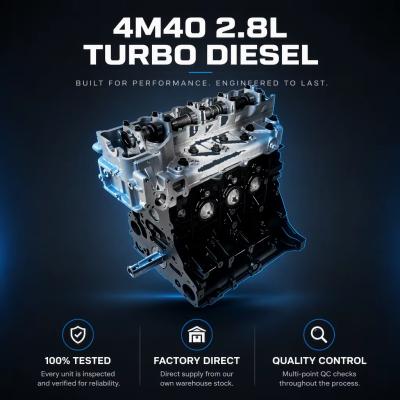China Mitsubishi 4M40 2.8L Turbo Diesel Engine Assembly – SOHC 8V, 2835cc, Fits Pajero, L200, Delica L400, Colt, Canter for sale