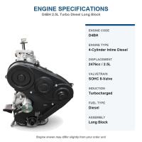 China New D4BH D4BB Turbo Diesel Engine Long Block 2.5L (2476cc) Cast Iron for Mitsubishi Galloper and Hyundai Gallope OLIVER for sale