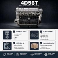 China Wholesale 4D56T 2.5L Turbo Diesel Engine Assembly Bare Long Block Ready to Ship for Mitsubishi Pajero L200 with 1 Year Warranty for sale