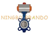 China DN65 Pneumatic Butterfly Valve With AT063D Actuated Cast Iron Boby for sale