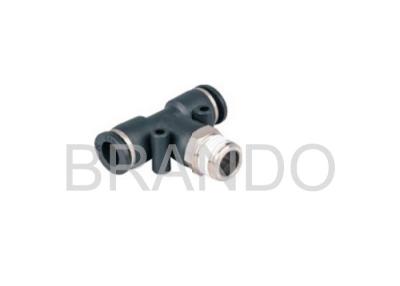 China T Style Compressed Air Pneumatic Hose Fittings Male Branch Tee Type for sale