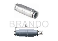 China Straight Pneumatic Hose Fittings , Push Tube Fittings Brass Nickle Plating for sale