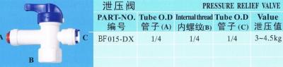 China FDA Certified POM Plastic Pressure Relief Valve Reverse Osmosis Parts for Cold And Heat Water System for sale