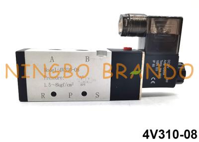 China 4V310-08 Airtac Type Pneumatic Solenoid Valve 5/2 Way DC24V AC220V for sale