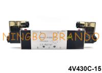China 4V430C-15 Airtac Type Pneumatic Solenoid Valve 5/3 Way 24VDC 220VAC for sale