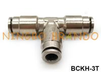 China Union Branch Tee T Type Male Push In Tube Brass Pneumatic Hose Fitting for sale