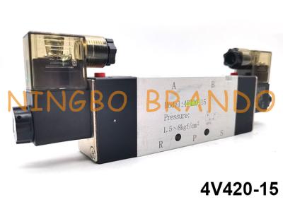 China 4V420-15 Airtac Type Air Control Pneumatic Solenoid Valve 5/2 Way 24V 220V for sale
