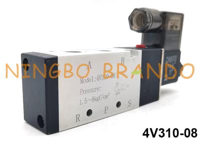 China 4V310-08 Airtac Type Single Coil Pneumatic Solenoid Valve 5/2 Way DC24V AC220V for sale