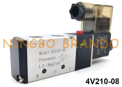 China 4V210-08 Single Coil Airtac Type Pneumatic Solenoid Valve 5/2 Way DC24V AC220V for sale