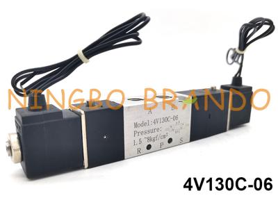 China 4V130C-06 5/3 Way Airtac Type Air Control Pneumatic Solenoid Valve DC24V AC220V for sale