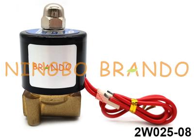 China 2W025-08 Brass Normal Closed Solenoid Valve Direct Acting For Water Oil Air Gas for sale