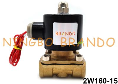 China 2W160-15 Direct Acting Brass Normal Closed Solenoid Valve For Water Gas Air Oil for sale