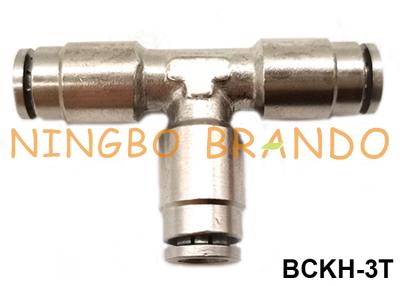 China Union Branch Tee T Type Male Push In Tube Brass Pneumatic Hose Fitting 1/8