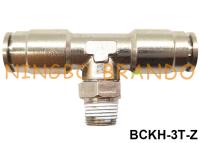 China Male Branch Tee Push In Tube Brass Pneumatic Hose Fitting 1/8'' 1/4'' 3/8'' 1/2'' for sale
