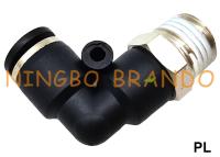 China PL 90 Degree Male Elbow Push In Pneumatic Hose Fitting 1/8