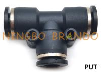 China PUT Union Tee Plastic Pneumatic Hose Fittings 3 Way 1/8'' 1/4'' 3/8'' 1/2'' for sale