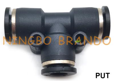 China PUT Union Tee Plastic Pneumatic Hose Fittings 3 Way 1/8'' 1/4'' 3/8'' 1/2'' for sale