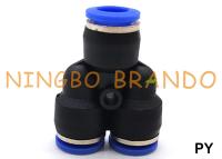 China PY Union Y Shape Push In Plastic Pneumatic Hose Fitting 4mm 6mm 8mm 10mm 12mm for sale