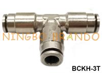 China Male Brass Union Branch T Style Push On Tube Pneumatic Hose Fitting 1/8