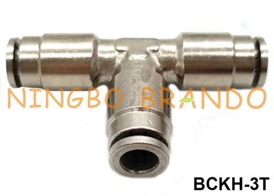 China Male Brass Union Branch T Style Push On Tube Pneumatic Hose Fitting 1/8