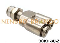 China Brass Metal Union Male Y Push On Pipe Pneumatic Hose Fitting 1/8