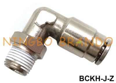 China Brass Pneumatic Hose Fitting Union Male Elbow Push In Tube 1/8