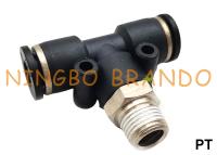 China PT Male Branch T Shape Connect Tube Pneumatic Air Hose Fitting Parts 1/8