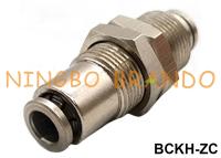 China Union Bulkhead Push To Quick Connect Brass Pneumatic Hose Fitting 1/8