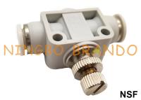 China NSF One Way Push In Pipe Quick Connect Tube Pneumatic Air Flow Speed Control Fitting for sale