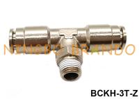 China Brass Push On Pipe Union Male Branch Tee Pneumatic Hose Fitting 1/8'' 1/4'' 3/8'' 1/2'' for sale