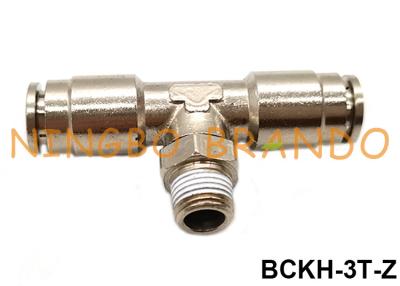 China Brass Push On Pipe Union Male Branch Tee Pneumatic Hose Fitting 1/8'' 1/4'' 3/8'' 1/2'' for sale