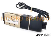China 4V110-06 Airtac Type 5/2 Way Pneumatic Solenoid Valve DC24V AC110V AC220V for sale